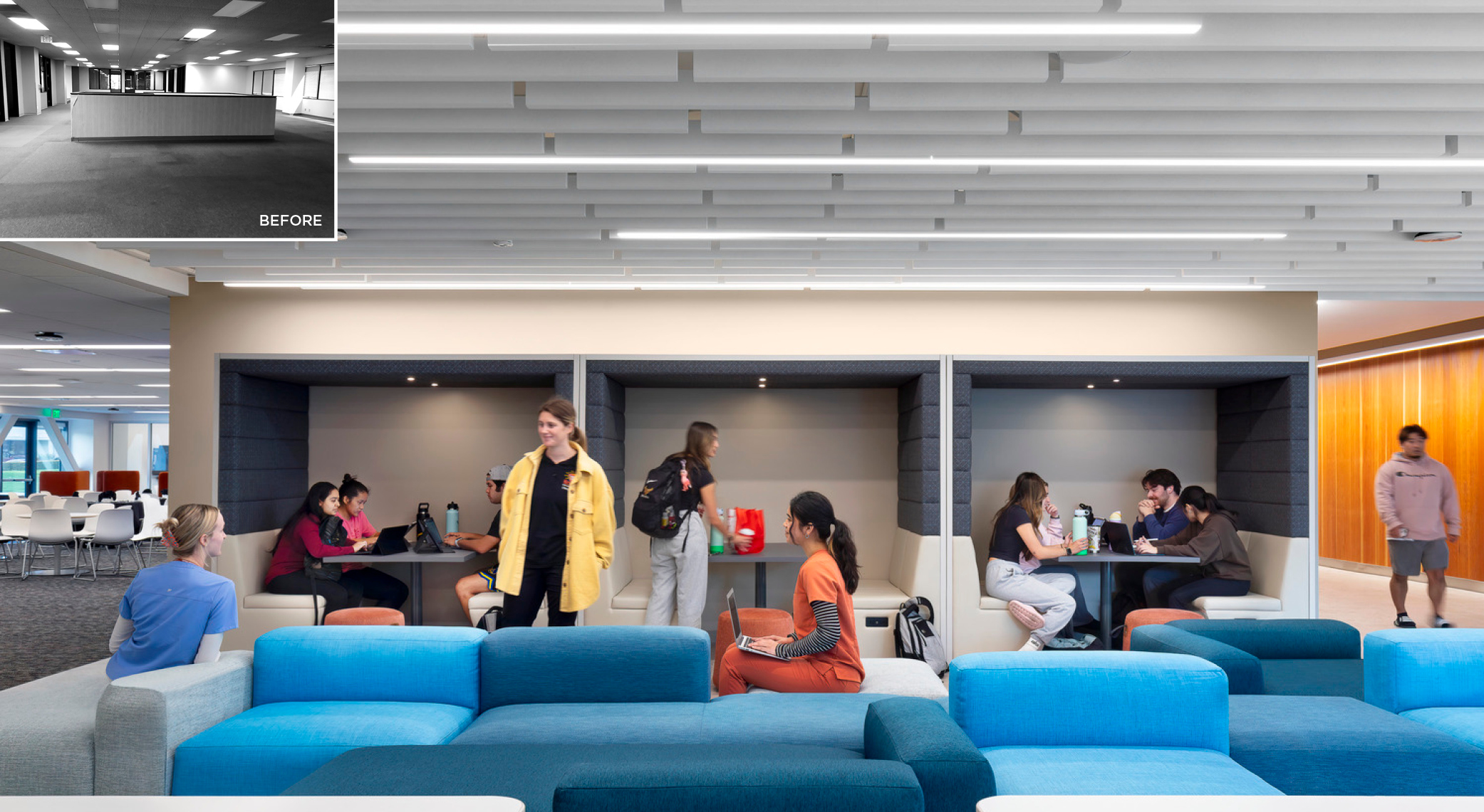 From Office to Biophilic Student Center - LPA